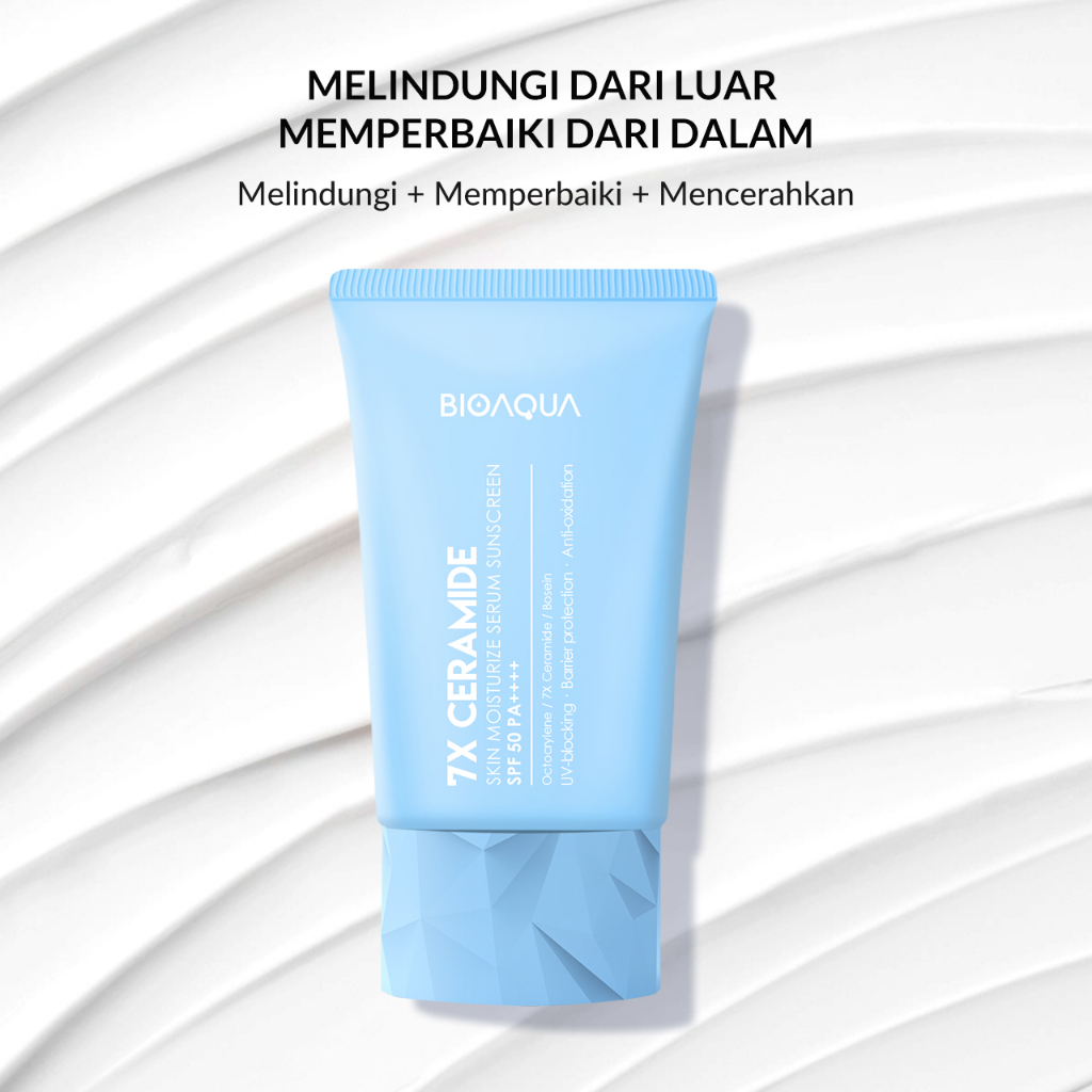 Jual BIOAQUA 7X Ceramide Sunblcok Wajah Sunscreen SPF 50 PA++++ 40ml ...