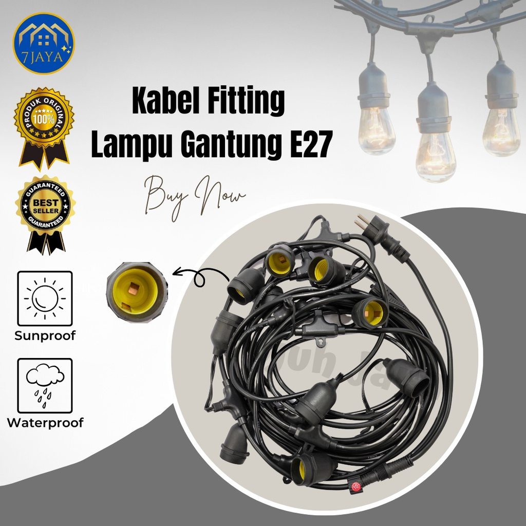 Jual KABEL FITTING LAMPU GANTUNG E27 10 METER | Shopee Indonesia