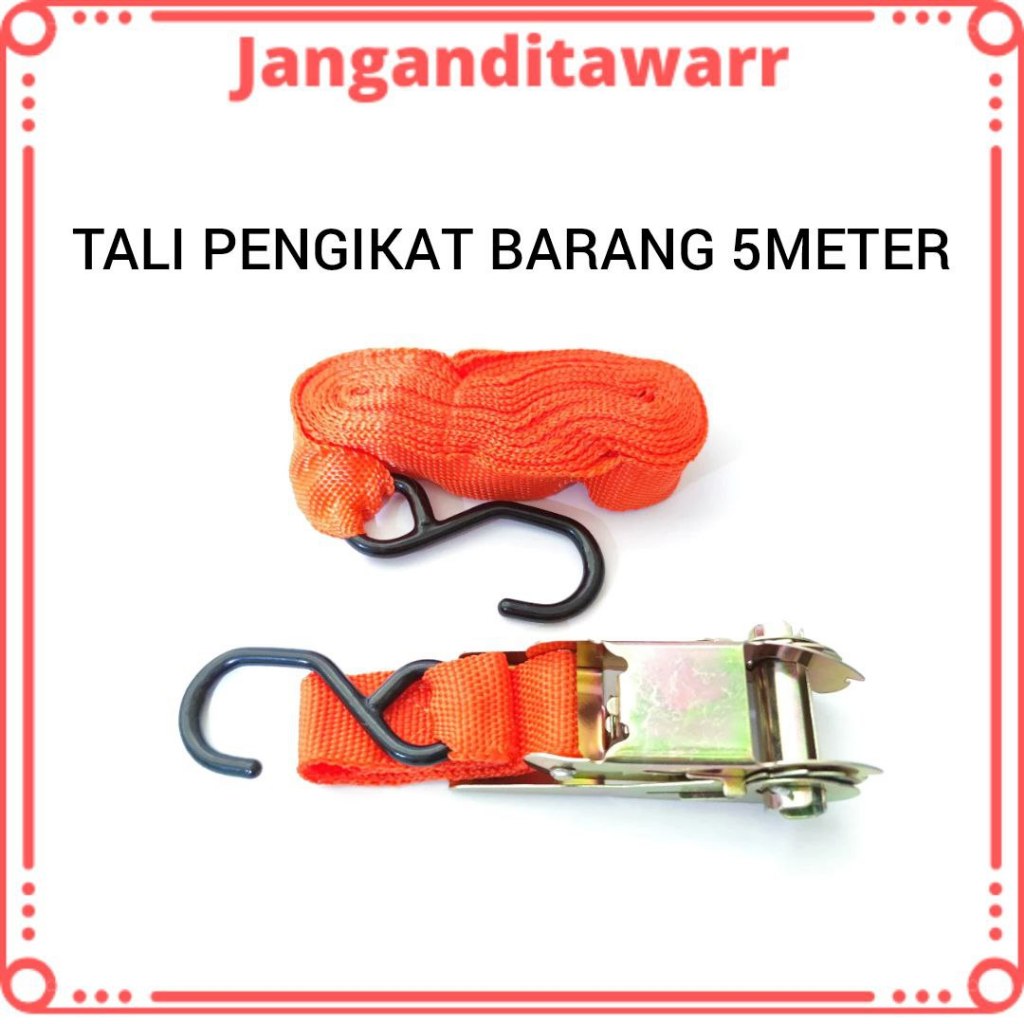 Jual Tali Pengikat Barang di Motor Ratchet Tie 5M Tali Gesper Tidon ...