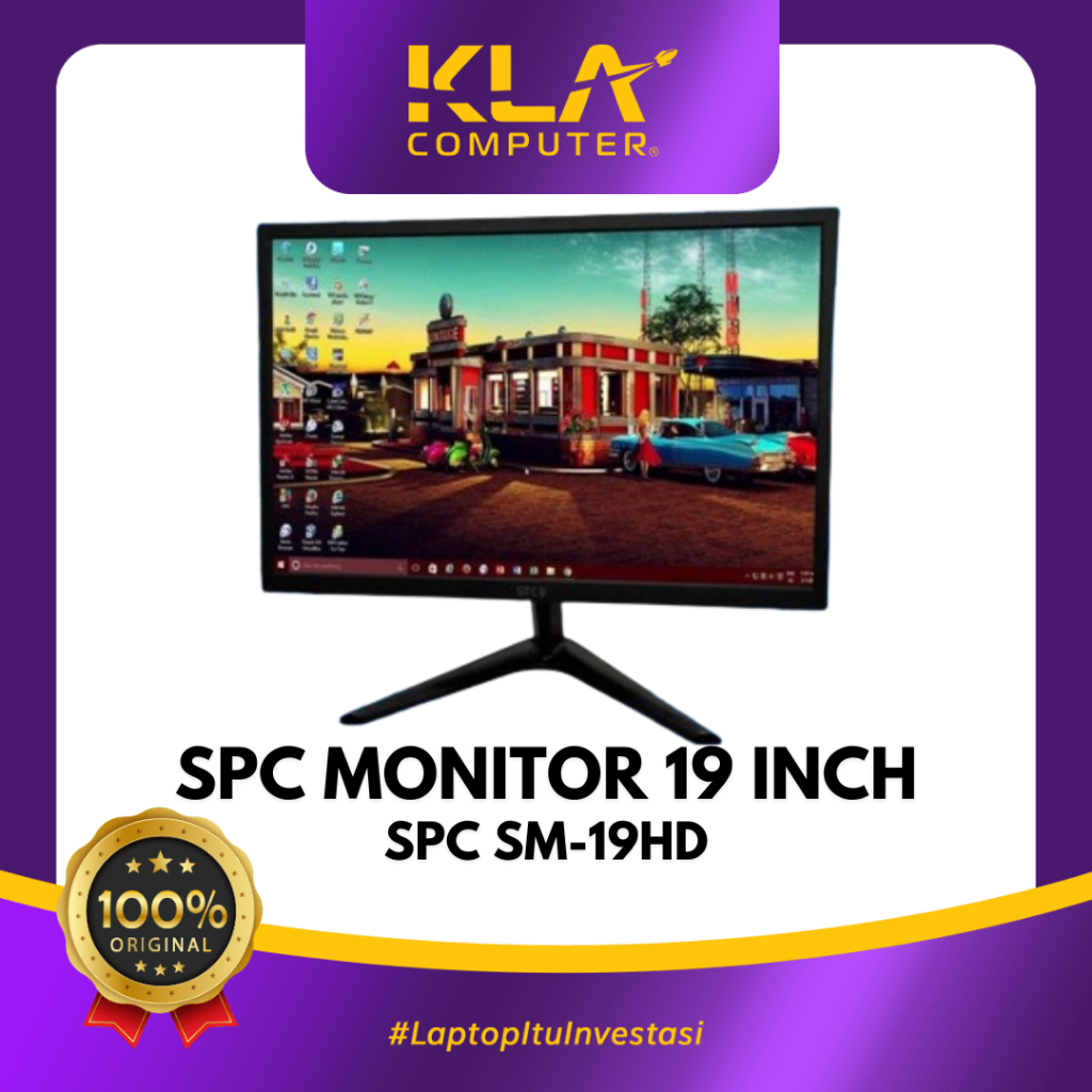 Jual MONITOR SM-19HD SPC OFFICE LED Monitor SPC 19 inch Input HDMI VGA | Shopee Indonesia