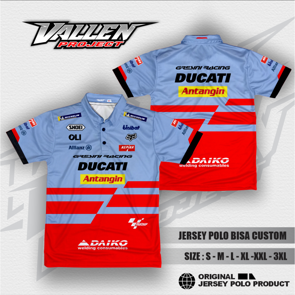 Jual Jersey Jersi Kancing Gresini Racing Moto GP / Baju wangky tim ...