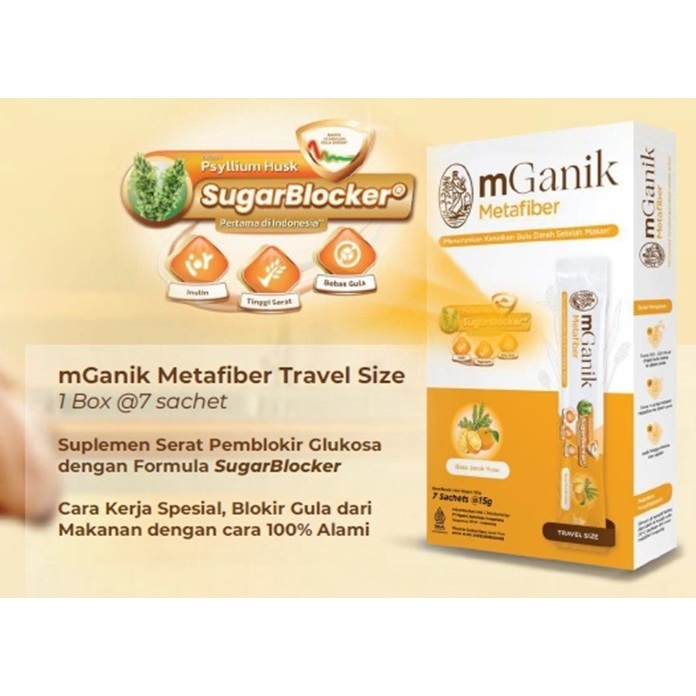 Jual mGanik Metafiber Yuzu - Kemasan sachet - Suplemen Serat Diabetes ...
