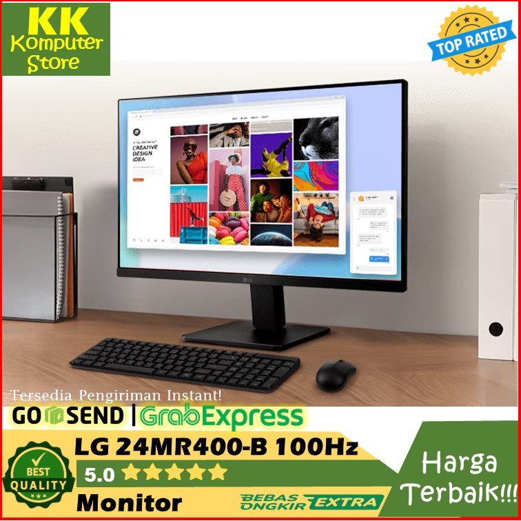 Jual Monitor LG 24" 24MR400-B IPS Full HD 100Hz Amd Freesync Borderless | Shopee Indonesia