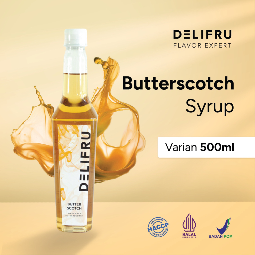 Jual Syrup Butterscotch Delifru 500 ml - Sirup Butterscotch Premium ...