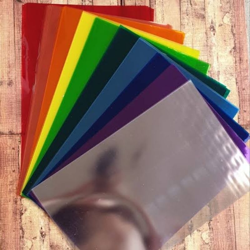 Jual [10 LBR] PLASTIK MIKA JILID / MIKA BENING MIKA WARNA JILID ...