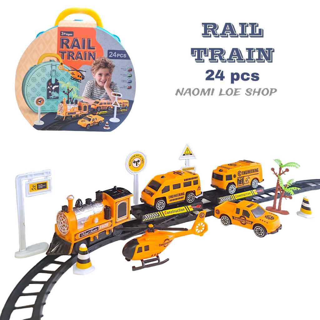 Jual Rail Train Mainan Kereta Api Anak Koper Mainan Track Train