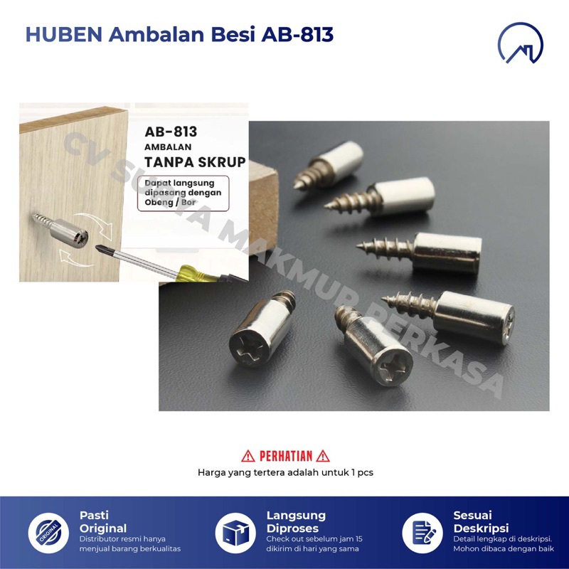Jual AB-813 Pen Ambalan Kayu Besi Bulat Sekrup Siku Penyangga Rak ...