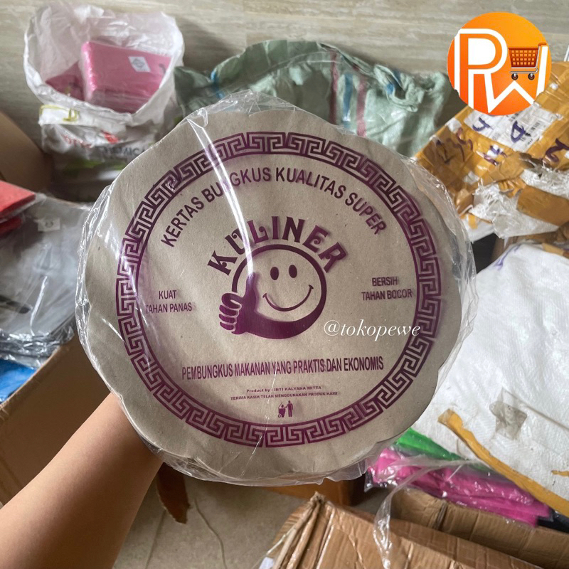 Jual Kertas Nasi Bulat Coklat Kuliner isi 150 lembar | Shopee Indonesia