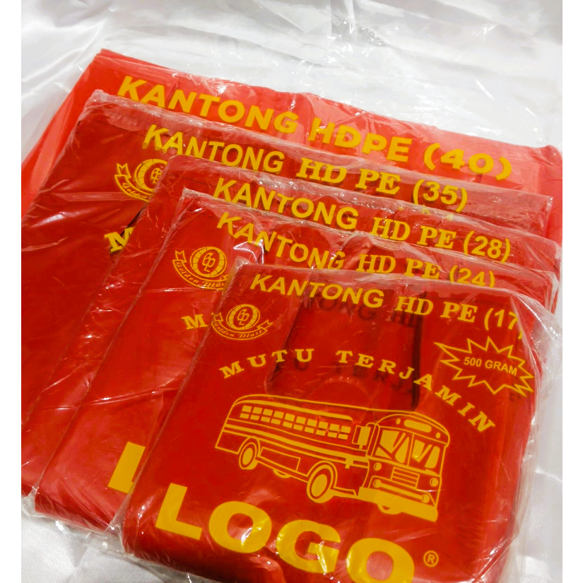 Jual Kantong Plastik Merah Tebal Uk 17 , 24 , 28 , 35 , 40 500GR ...