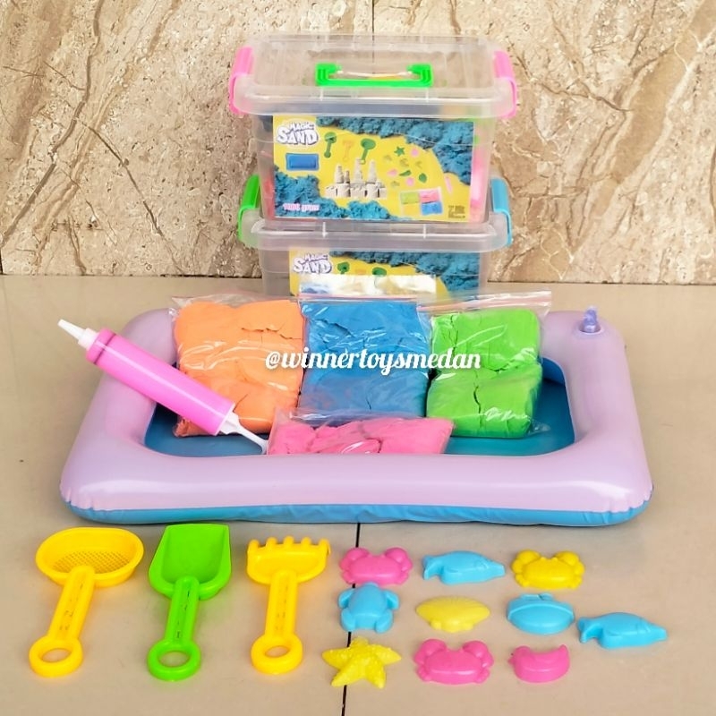 Jual Mainan Pasir 1set lengkap Kotak / Magic sand 1kg Box | Shopee ...