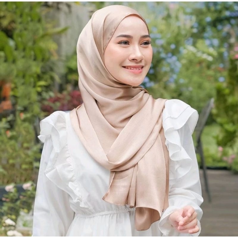 Jual Jilbab Pashmina Shimmer Silk Ori Alsha | Shopee Indonesia