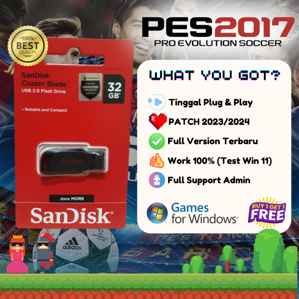 Jual Flashdisk Game - Pro Evolution Soccer 2017 Patch 23/24 (64GB ...