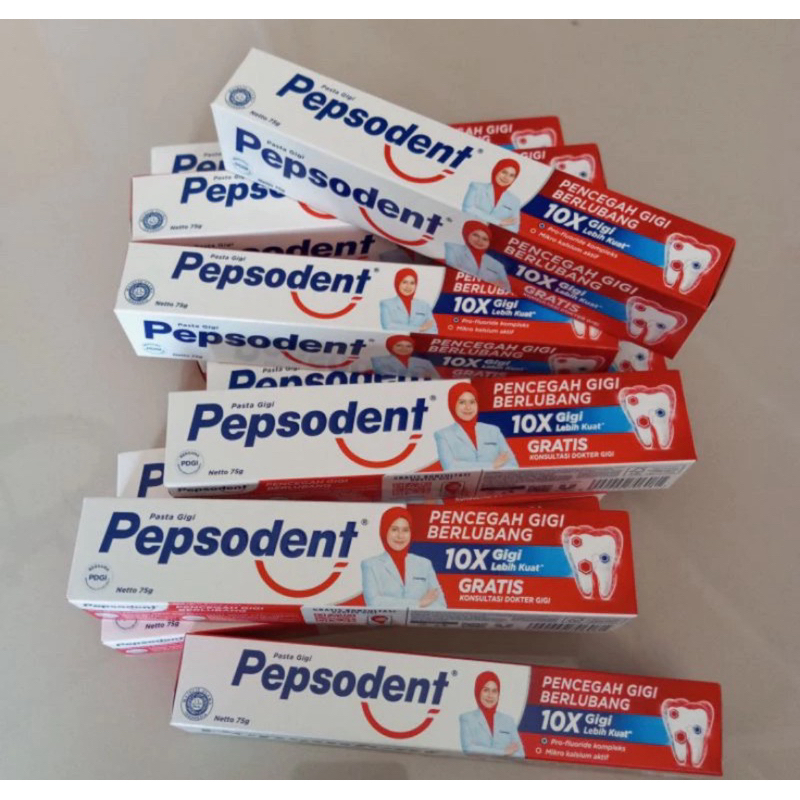 Jual [Paket 6pcs] Pepsodent 75gr Pasta Gigi Pepsodent Merah Putih ...