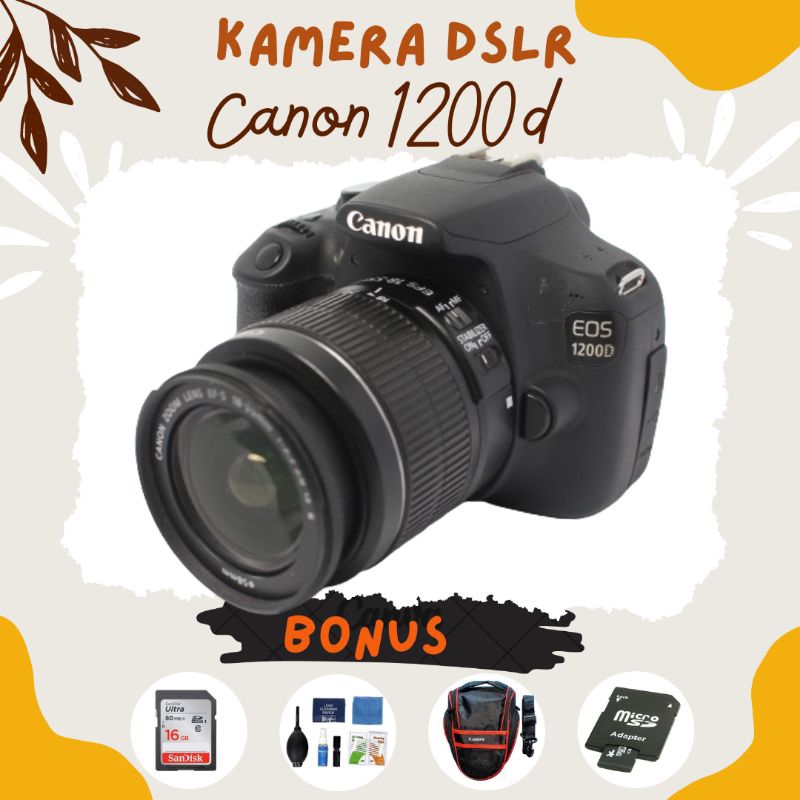Jual CANON 1200D Lensa 18-55mm suport vidio sensor apsc 18MP - dslr ...