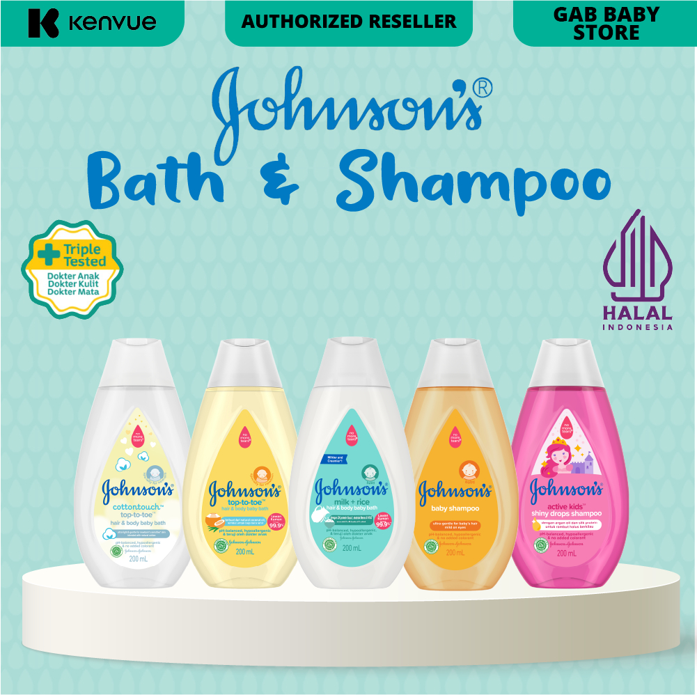 Jual JOHNSONS Baby Shampoo/Bath/Conditioner 100ml 200ml Gold | Soft ...
