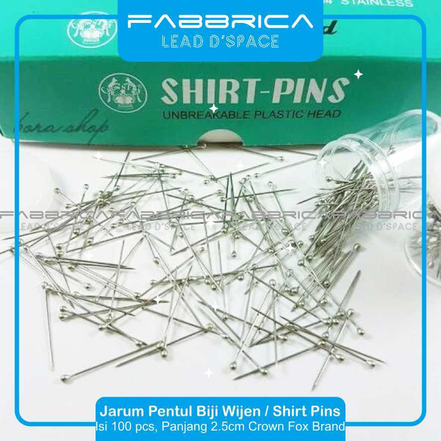 Jual Fabbrica - [100pcs] Jarum Pentul Shirt Pin Office Pin Pentul Biji ...