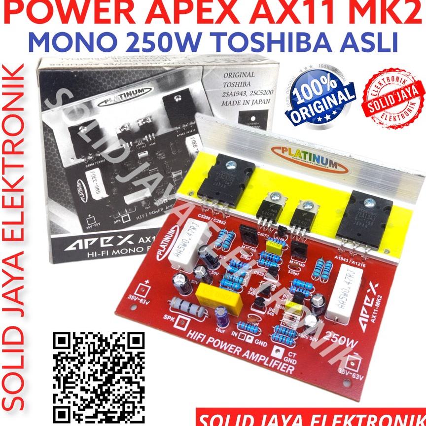 Jual HARGA TERMURAH KIT POWER MONO APEX AX11 MK2 25W MK2 KIT HI FI MONO POWER AMPLIFIER 25 WATT ...
