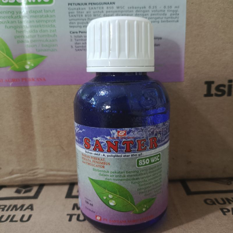 Jual SANTER 850 WSC 100ml perekat penembus perata emulgator pestisida ...