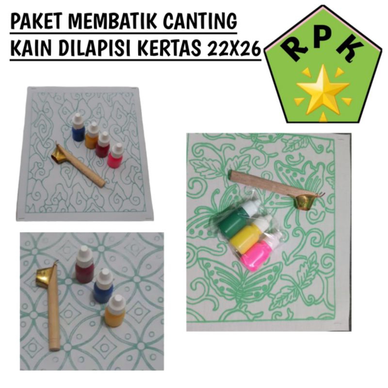 Jual Alat membatik untuk pemula TK SD SMP (kain+canting+pewarna batik 3 ...