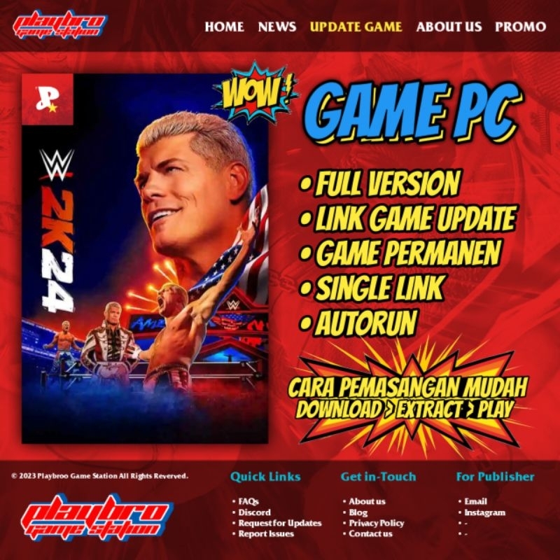 Jual WWE 2K24 - Game PC/Laptop (Download to Play Bro!) | Shopee Indonesia