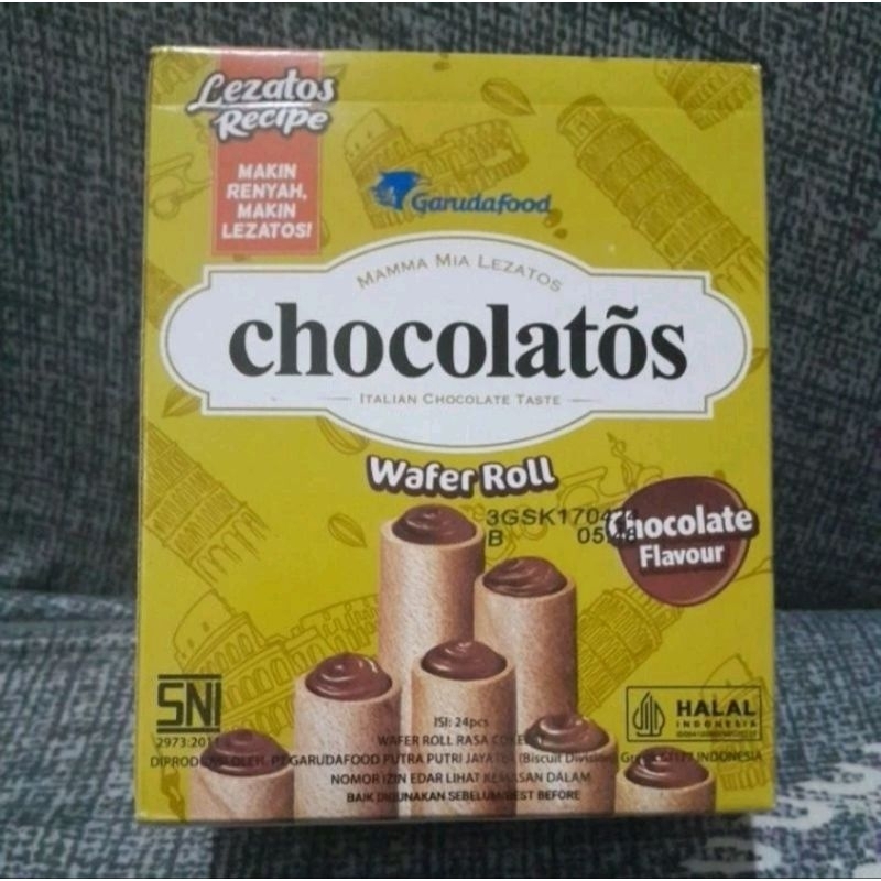 Jual CHOCOLATOS 500 WAFER ROLL (1box) | Shopee Indonesia