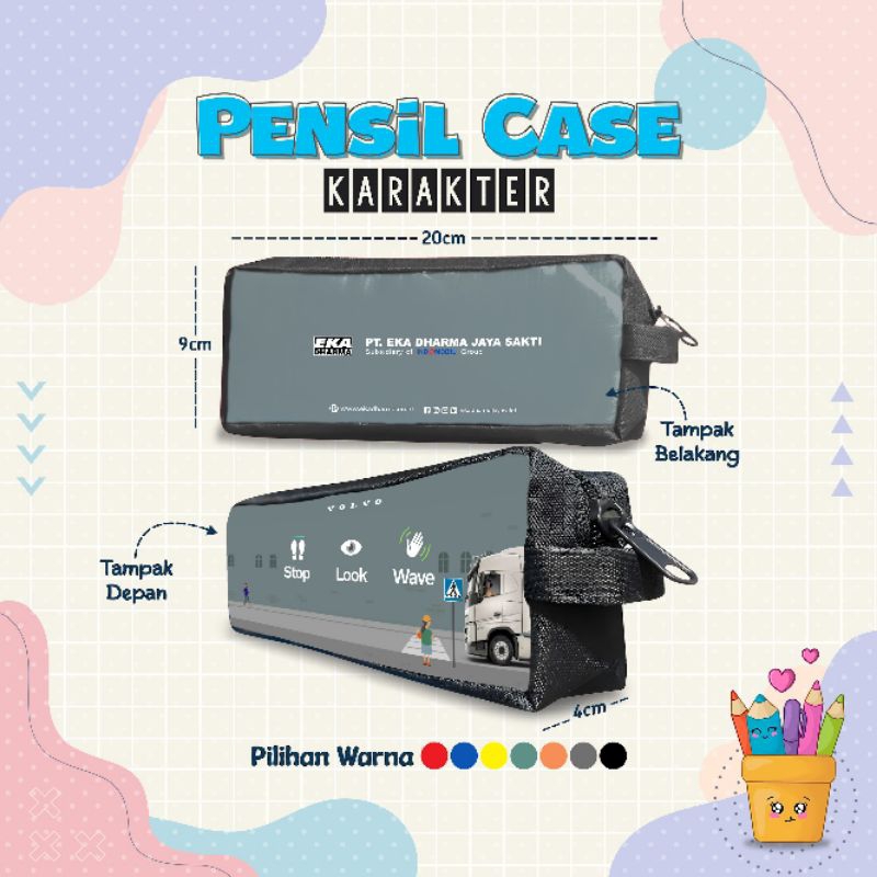 Jual Pensil case / tempat pensil custom gambar dan tulisan bahan ...