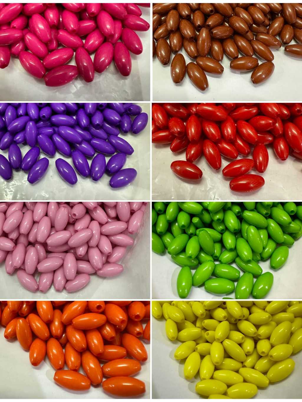 Jual [90 gram] Mote Manik PADI 6x11 mm Susu Plastik / Manik Gelang ...