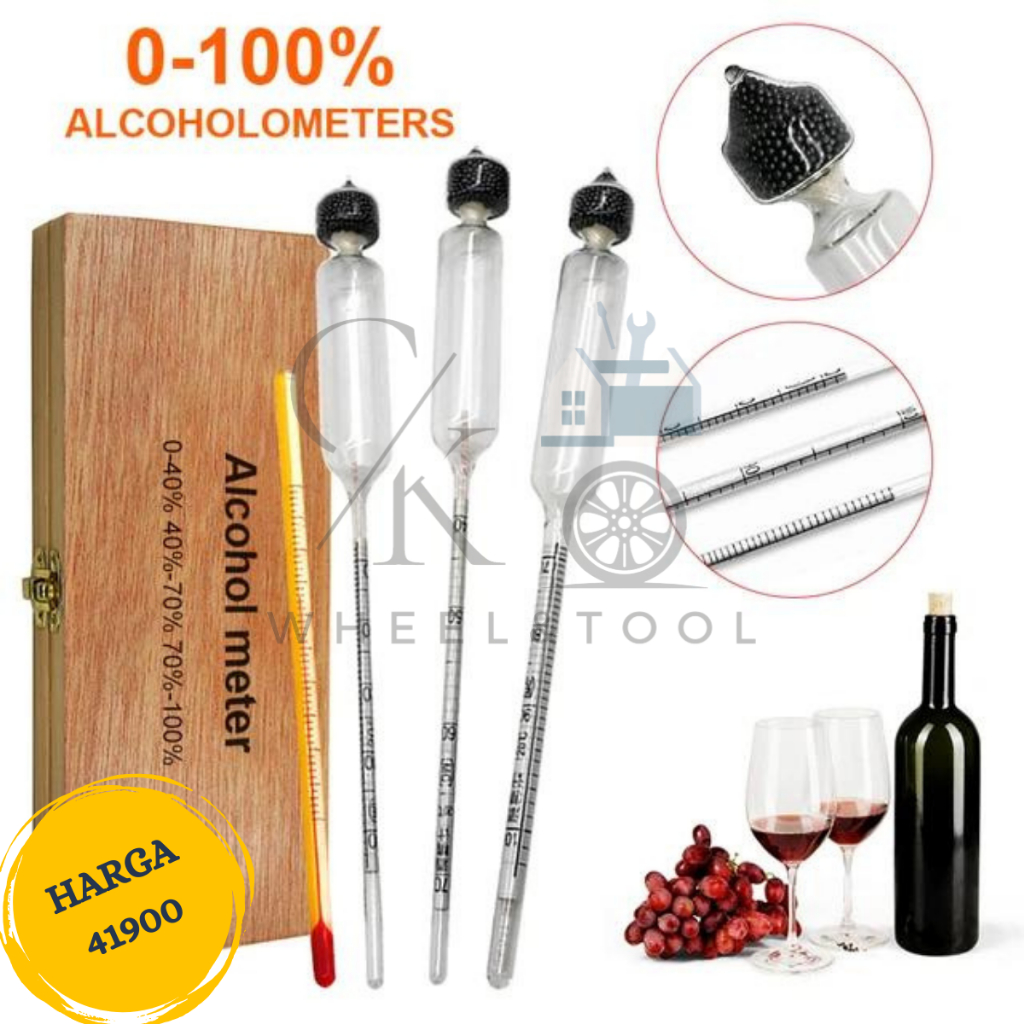 Jual ALAT UKUR KADAR ALKOHOL METER BOTOL KACA BENING SET 3 IN1 | Shopee ...
