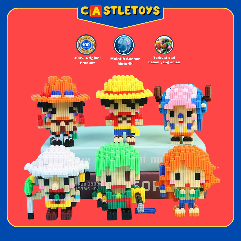 Jual Mainan Nano Blocks ONE PIECES Mini Series 3D Model, Mainan Blok ...