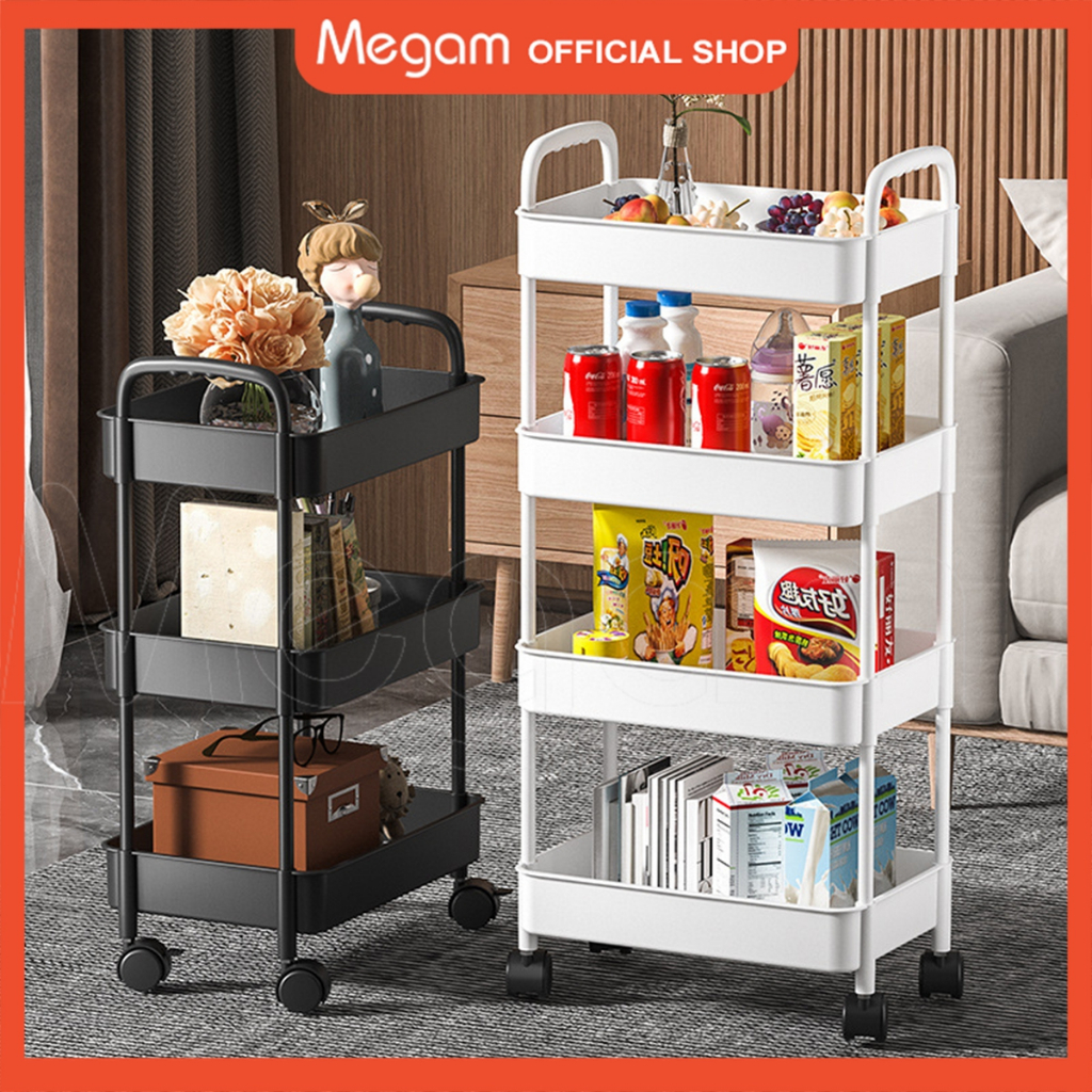 Jual Megam Rak Troli Susun Serbaguna Rak Dapur Toilet Kamar Tidur Salon ...
