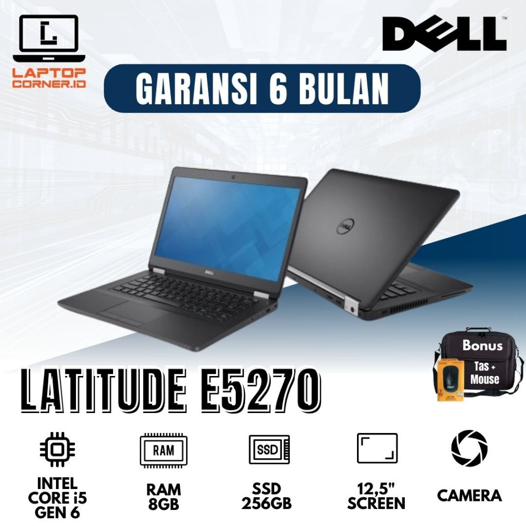 Jual Laptop Dell E5270 Core i5 Gen 6 RAM 8GB SSD 256GB Bergaransi ...