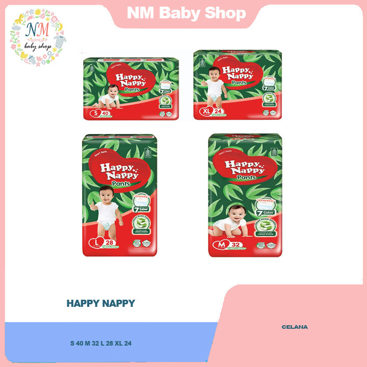 Jual HAPPY NAPPY SMART PANTS S 40 M 32 L 28 XL 24 POPOK ANAK BAYI S40 ...