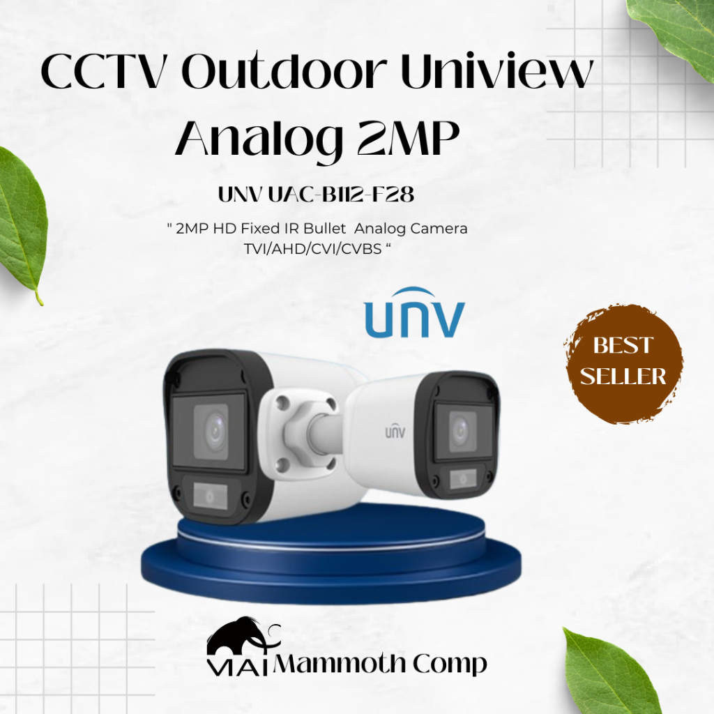 Jual Analog CCTV Outdoor UNV UAC-B112-F28 2MP Fixed IR Mini Bullet | Shopee Indonesia