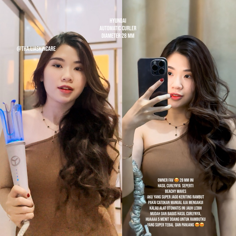 Jual Hyundai CATOKAN AUTOMATIC CURLER 28mm with LED BLUE ION LIGHT ...
