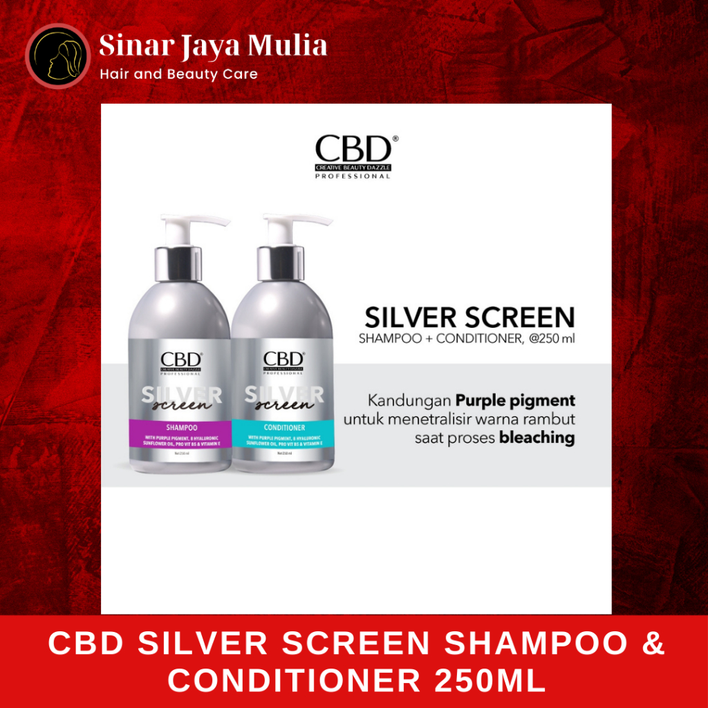 Jual CBD Silver Screen Shampoo & Conditioner 250ml - Sampo ...