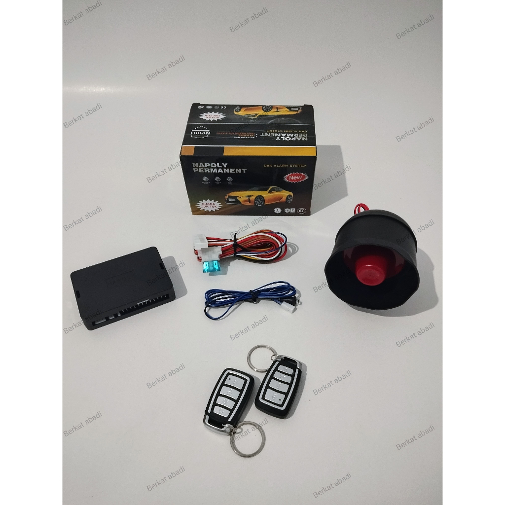 Jual ALARM MOBIL MERK NAPOLY MODEL REMOTE MODEL KUNCI LIPAT ALARM MOBIL ...