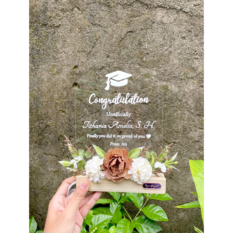 Jual Ucapan Wisuda, Ulang Tahun, Pernikahan Akrilik | Shopee Indonesia