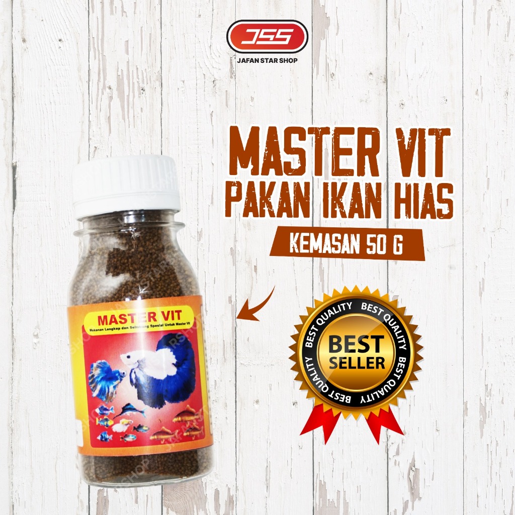 Jual Pakan Ikan Hias Master Vit Makanan Ikan hias gapi Cupang koki ...