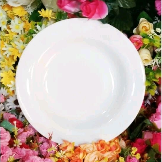 Jual Piring makan keramik pasta BLANC padat berkualitas/ piring keramik ...