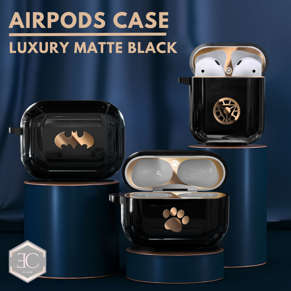 Jual Case Airpods 1 2 Pro Premium Luxury Black Matte Casing Airpods ...