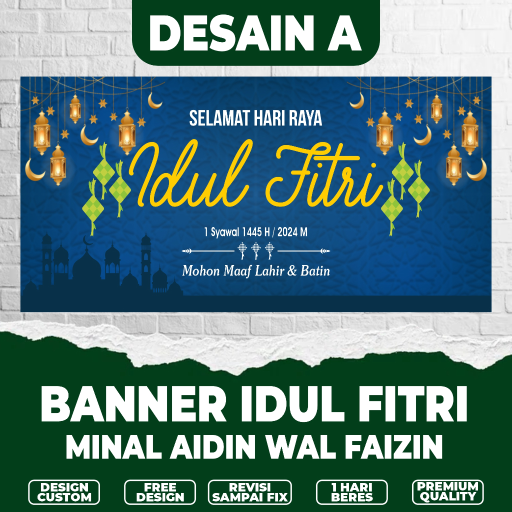 Jual SPANDUK IDUL FITRI / BANNER IDUL FITRI / BANNER SPANDUK MINAL ...