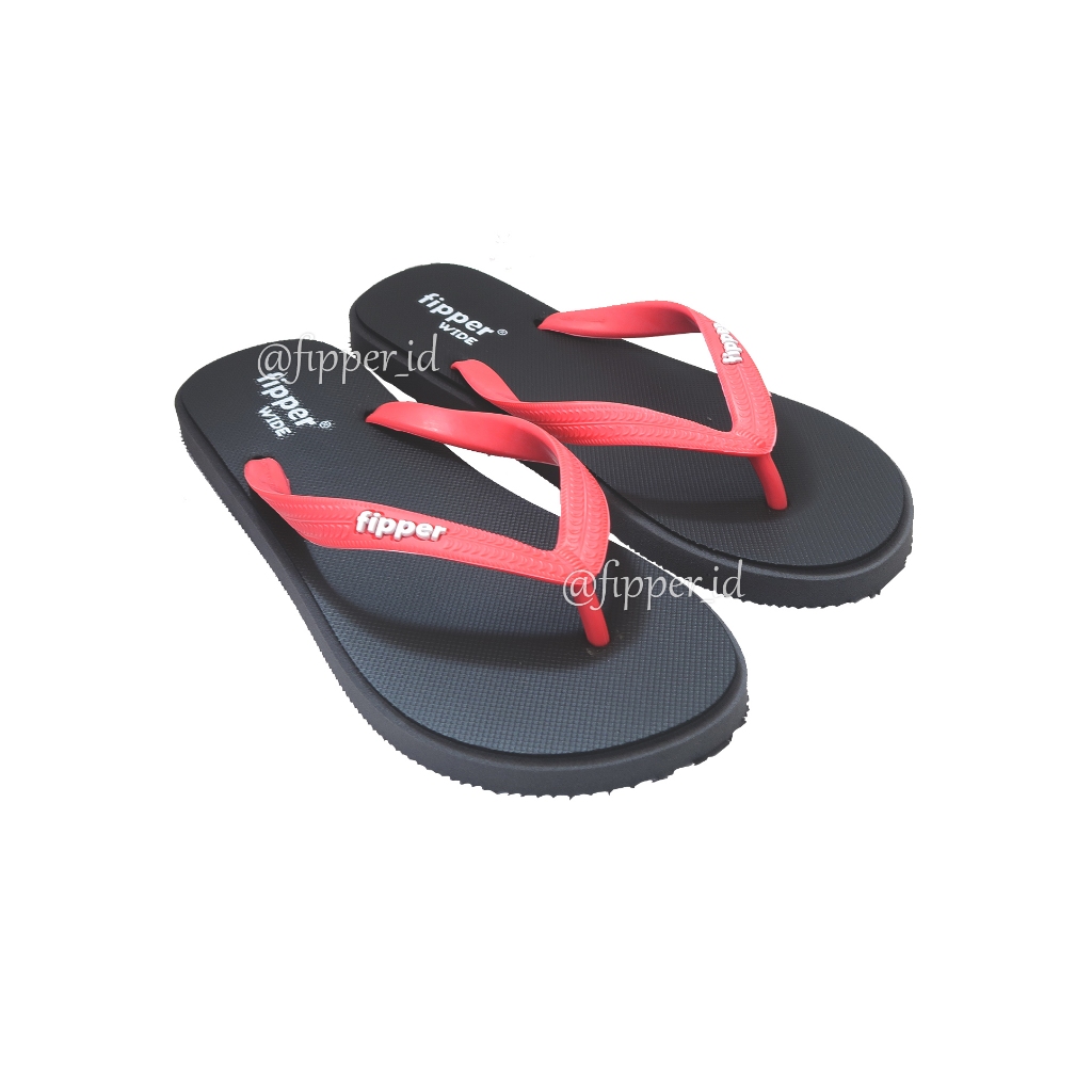 Jual Sandal Fipper Wide Original for Man/Woman - Black/Grey(Dark)/Red ...