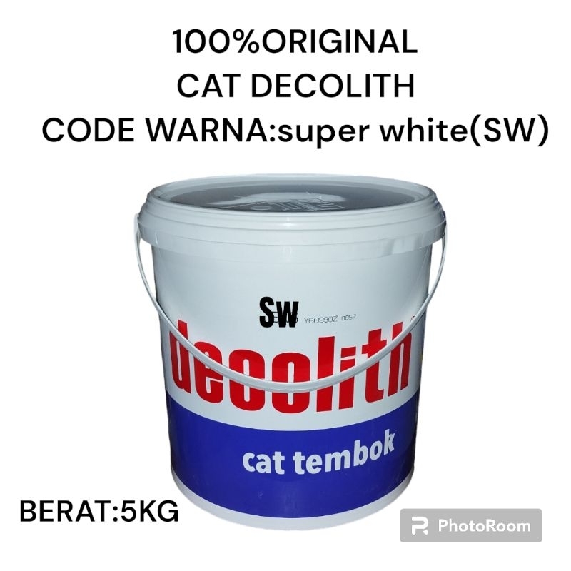 Jual Cat Tembok Decolith 5kg-SW (Super white) | Shopee Indonesia