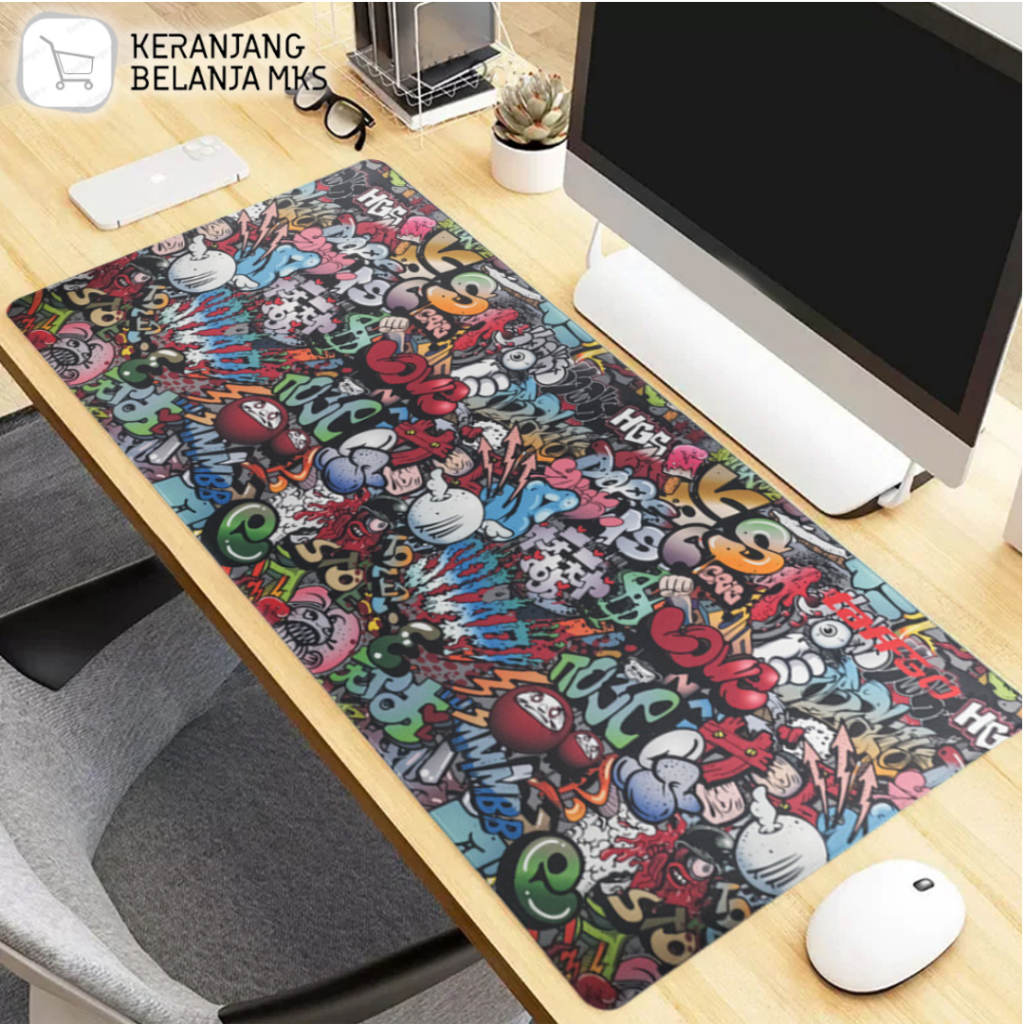 Jual Alas Mouse / Mouse Pad Gaming Street Grafitti Desk Mat 900 x 400 x ...