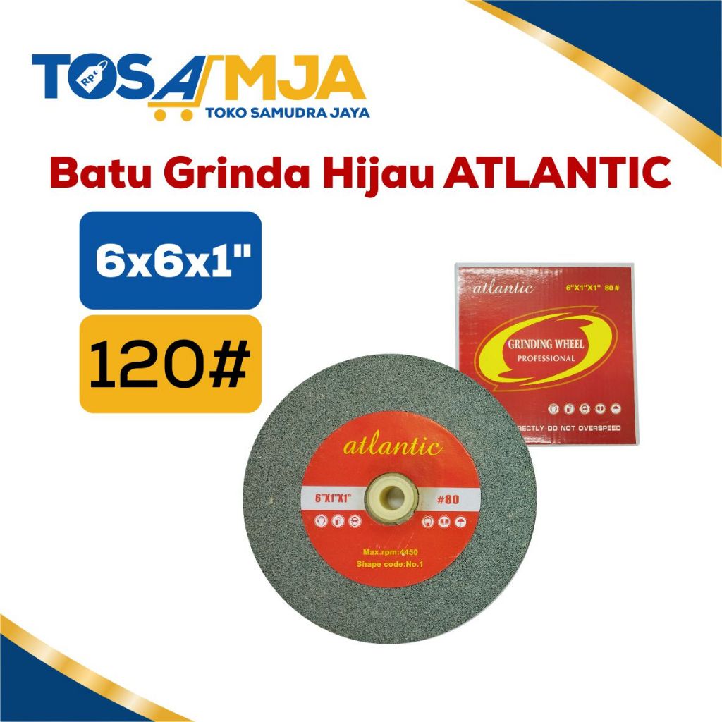 Jual BATU GERINDA Duduk HIJAU 6 inch ATLANTIC 6x1x1" dan 6x1x1-1/4 ...