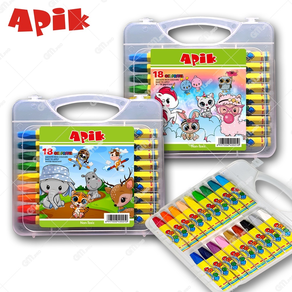 Jual Crayon Apik 18 Warna (Motif Random) | Shopee Indonesia