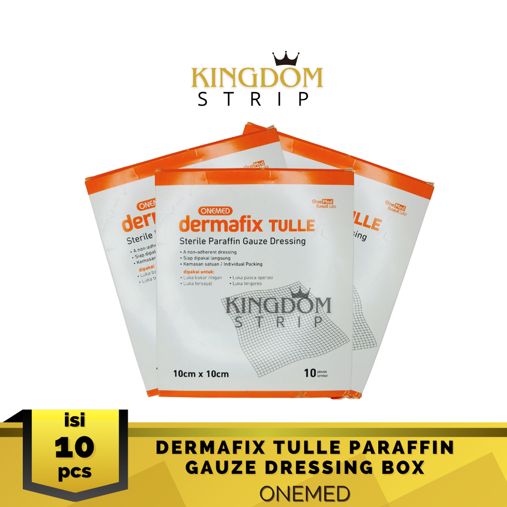 Jual Dermafix Tulle 10 x 10 Cm Paraffin Gauze Box Onemed | Shopee Indonesia