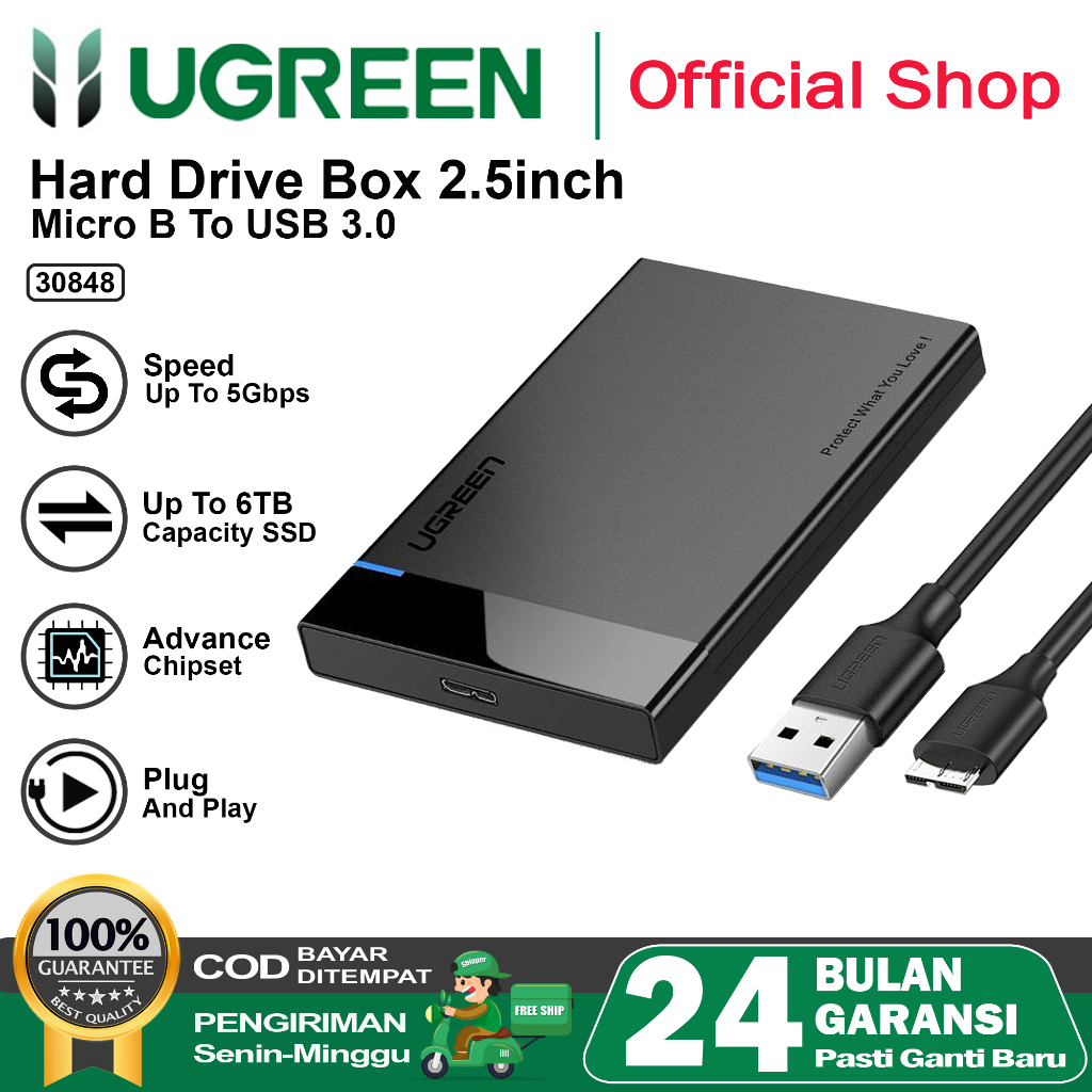 Jual UGREEN Casing Hardisk External HDD 2,5 "SATA USB 3.0 | Shopee Indonesia