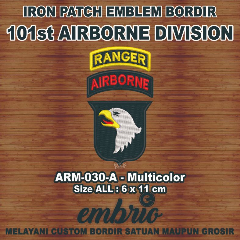 Jual ARM-030-A Patch SCREAMING EAGLES 101st Airborne Division Ranger ...