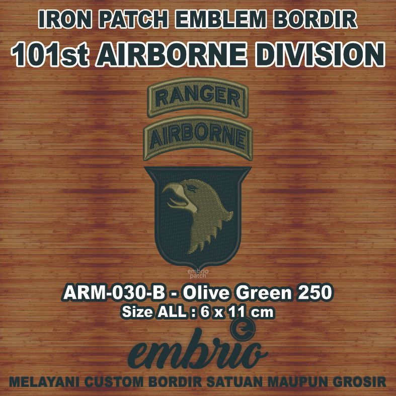 Jual ARM-030-B Patch 101st AIRBORNE DIVISION Screaming Eagles RANGER OCP Air Assault us ...
